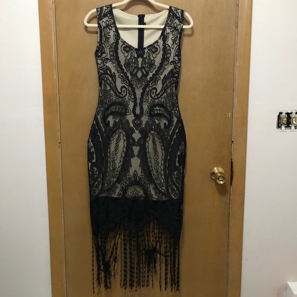 Dresses | Vintage Lace Fringed Great Gadsby Dress | Poshmark